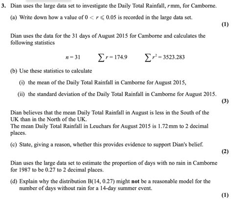 Exam Questions Calculating The Mean And Standard Deviation Examsolutions