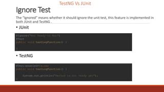 TestNG Vs Junit PPTX