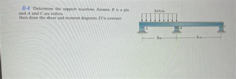 [solved] B 4 Determine The Support Reactions Assume B Is