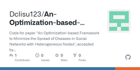 github dclisu123 an optimization based framework to minimize the