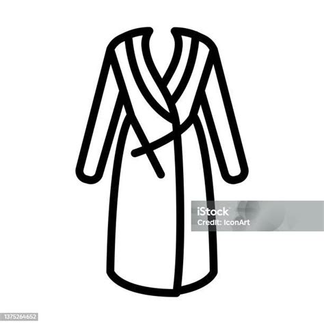 옷 컬렉션의 하우스 코트 아이콘 얇은 선형 하우스 코트 아름다움 흰색 배경에 고립 된 면 윤곽 아이콘 라인 벡터 하우스코트 사인 웹 및 모바일 기호 0명에 대한 스톡 벡터