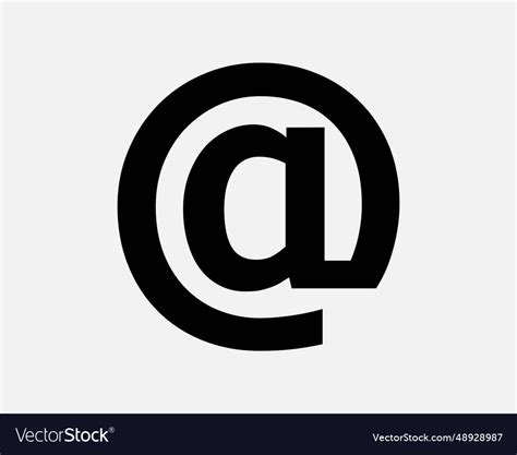Alias Icon Email Contact Address Mail Connection Vector Image
