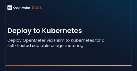 Deploy To Kubernetes Openmeter