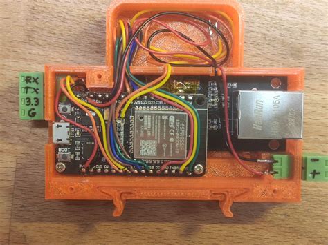 din rail mount esp32 lan8720 by batteria download free stl model