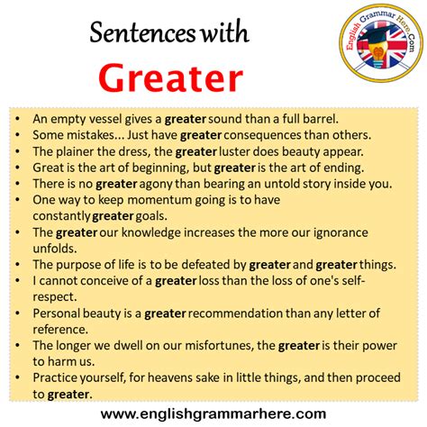 Sentences With Greater Greater In A Sentence In English Sentences For Greater English