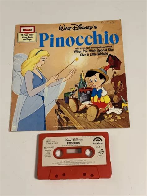 Vintage Disneys Pinocchio 24 Page Read Along Book And Cassette 1970s £1500 Picclick Uk