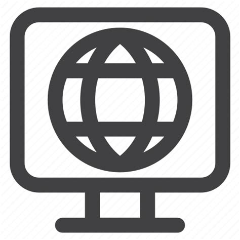 monitor screen web world icon download on iconfinder
