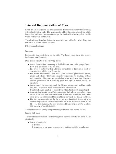 4 Internal Representation Of Files Download Free Pdf Computer File File System