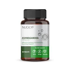 Nuolyf Ashwagandha 500mg Tablets With 35 Withanolides Stress Relief