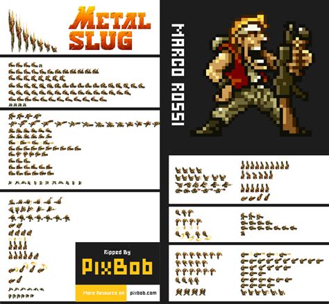 How Where When Metal Slug Sprites Made Neogaf Metal Slug Pixel Artmetal