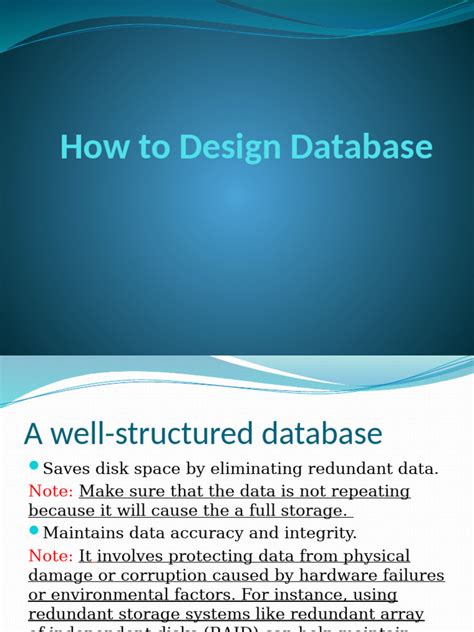 how to design database pdf databases data