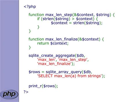 Ppt Sqlite And Php Powerpoint Presentation Free Download Id6751056