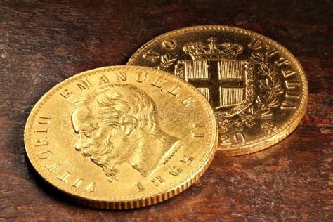 Italian gold coins stock image. Image of pension, haven - 99536863
