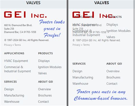 Footer OK In Firefox A Mess In Any Chromium Borwser General Forum Webflow