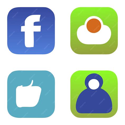 Social Media Icon Set Premium Ai Generated Vector