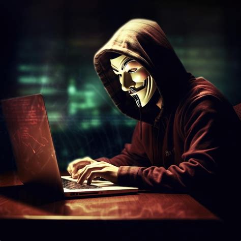 Premium Ai Image Anonymous Developer Hacking Ai Generated Image