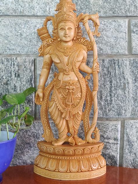 Buy Breeze Handicrafts Hindu Ts Wooden Statue Of Lord Shree Rama
