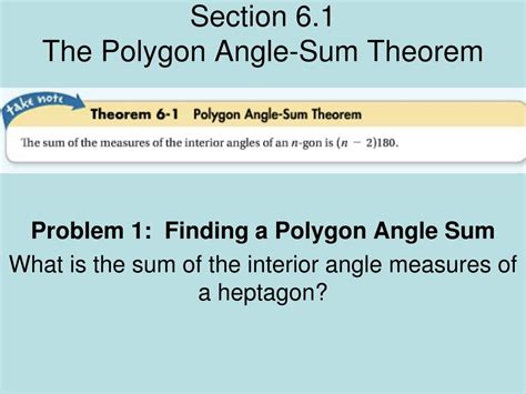 PPT Section The Polygon Angle Sum Theorem PowerPoint Presentation ID