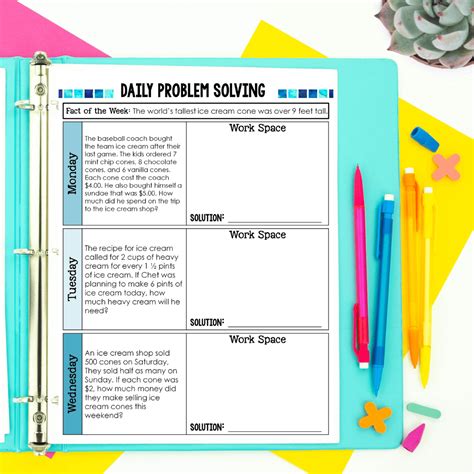 6th grade math word problem of the day yearlong story problem solving differentiated teaching