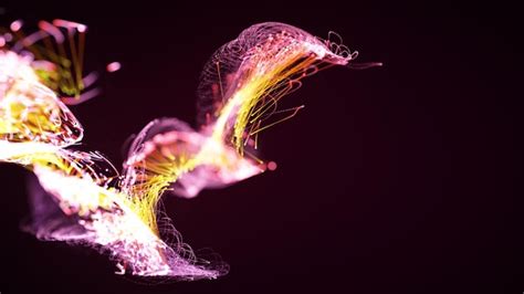 Premium Photo 3d Rendering Of A Colorful Abstract Stylish Particle