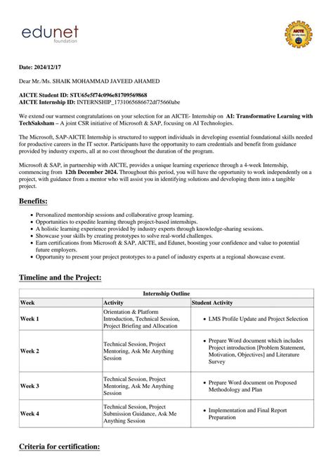 Ai Internship Transformativelearning Microsoft Sap Innovation