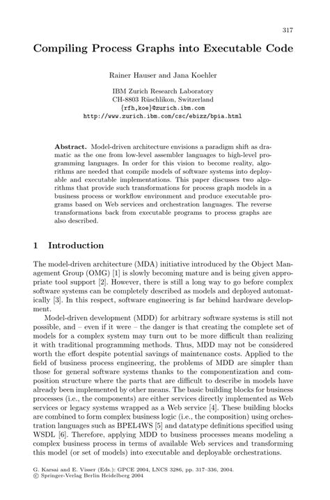 Pdf Compiling Process Graphs Into Executable Code