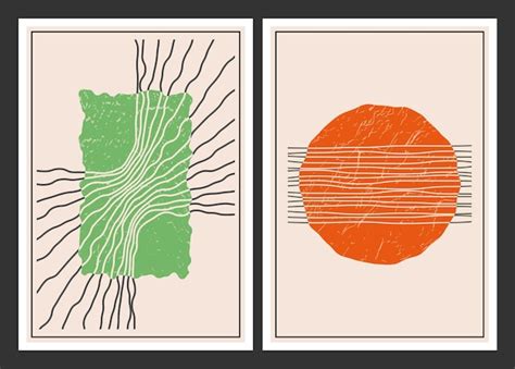 Premium Vector Set Of Backgrounds For Interior Design Poster And Prints Minimalistic Style Of