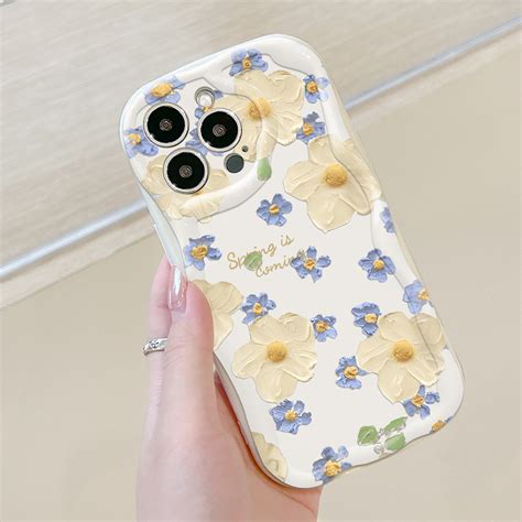 Hontinga For Infinix Note 30 4G 5G Back Cover Multicolor Flower Cream Texture Phone Case Wavy