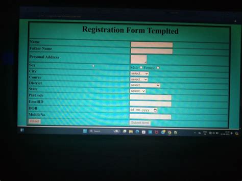 Mohit Vishwakarma On Linkedin Registration Form Used Html And Css