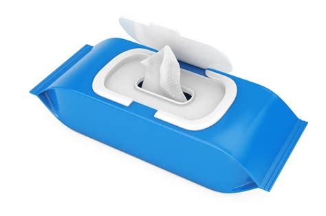 물티슈 포장 모형 프리미엄 Psd 파일