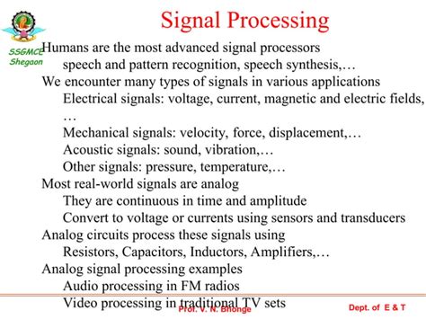 Digital Signal Processing Concepts And Real Time Applications Ppt