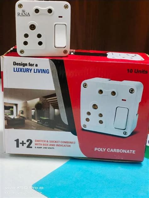 6a Polycarbonate Modular Switch Socket Combination Ip Rating Ip33 At Rs 28 In New Delhi