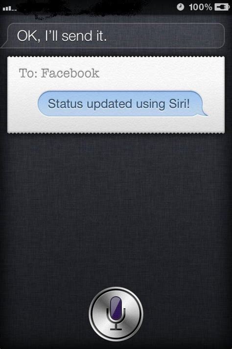 How To Update Facebook Status With Siri