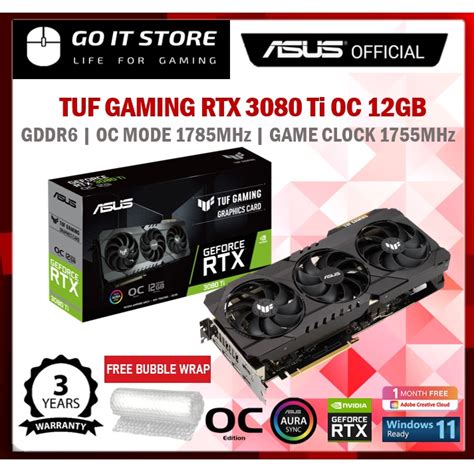 Asus TUF GAMING GeForce RTX 3080 Ti OC 12GB GDDR6 Nvidia Graphic Card ...