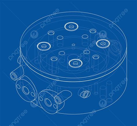 Abstract Industry Object Concept Vector Wireframe Vector Part Vector Wireframe Vector Part