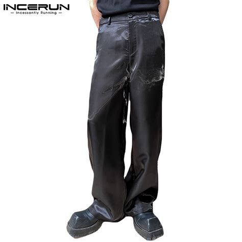 Incerun กางเกงขายาวลําลอง ทรงหลวม แนวตรง Shopee Thailand