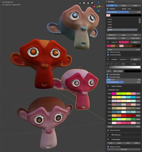 Sx Tools Multi Layer Vertex Coloring With Ao Curvature Pbr And Palettes Wip Released