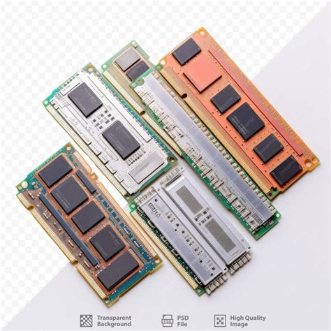 diferentes módulos de ram de diferentes tamanhos em uma superfície