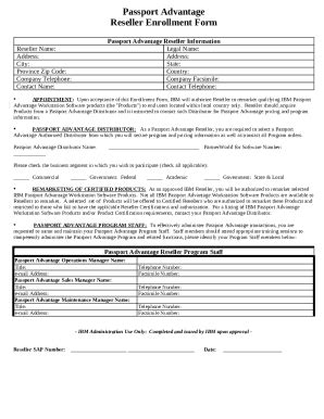 IBM International Passport Advantage Agreement Doc Template PdfFiller