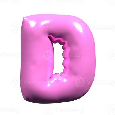 3d Balloon Letter D Pink 48493379 Png