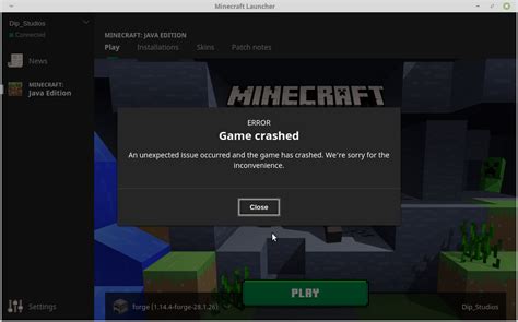 Minecraft Keeps Crashing Linuxmint