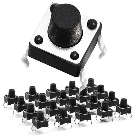 Snapklik Com Chanzon Tactile Tact Push Button Switch 6x6x7mm Micro Momentary Tact Switch 4 Pin
