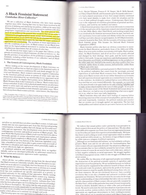 Combahee River Collective Statement Pdf Philosophical Movements Critical Theory