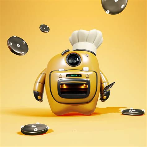 Robot Chef 3d Anatoly In 2024 Robot Design Working Design
