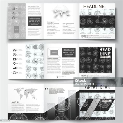 비즈니스 템플릿 평방 트라이 배 브로셔 책자 커버 평면 레이아웃 쉽게 편집 가능한 벡터 첨단 기술 디자인 시스템을 연결입니다 과학 및 기술 개념입니다 미래 추상 배경