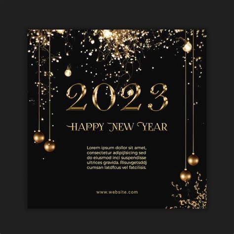 새해 복 많이 받으세요 2023 소셜 미디어 배너 프리미엄 Psd 파일