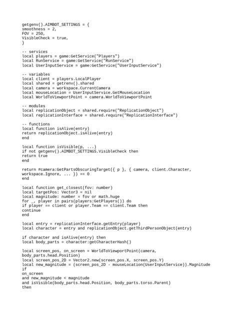 Phantom Forces Aimbot Script Pdf Computing Computer Programming