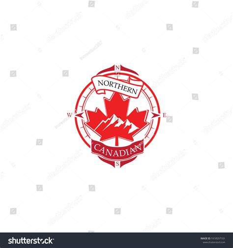 Globe Compass Canada Logo Vector Illustration Stock Vector Royalty