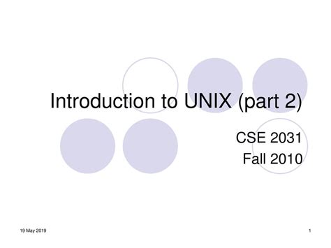 Introduction To Unix Part 2 Ppt Download
