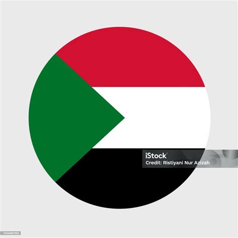 수단 국기의 평평한 둥근 모양의 벡터 그림 버튼 아이콘 모양의 공식 국기 0명에 대한 스톡 벡터 아트 및 기타 이미지 0명